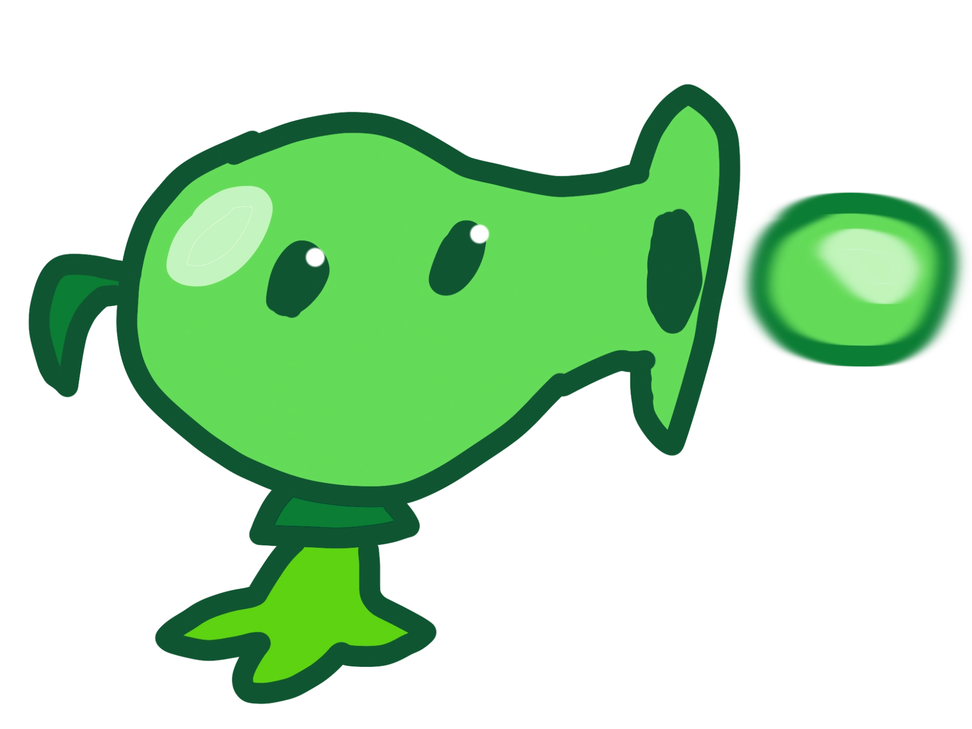 I made a little drawing of Peashooter | Fandom