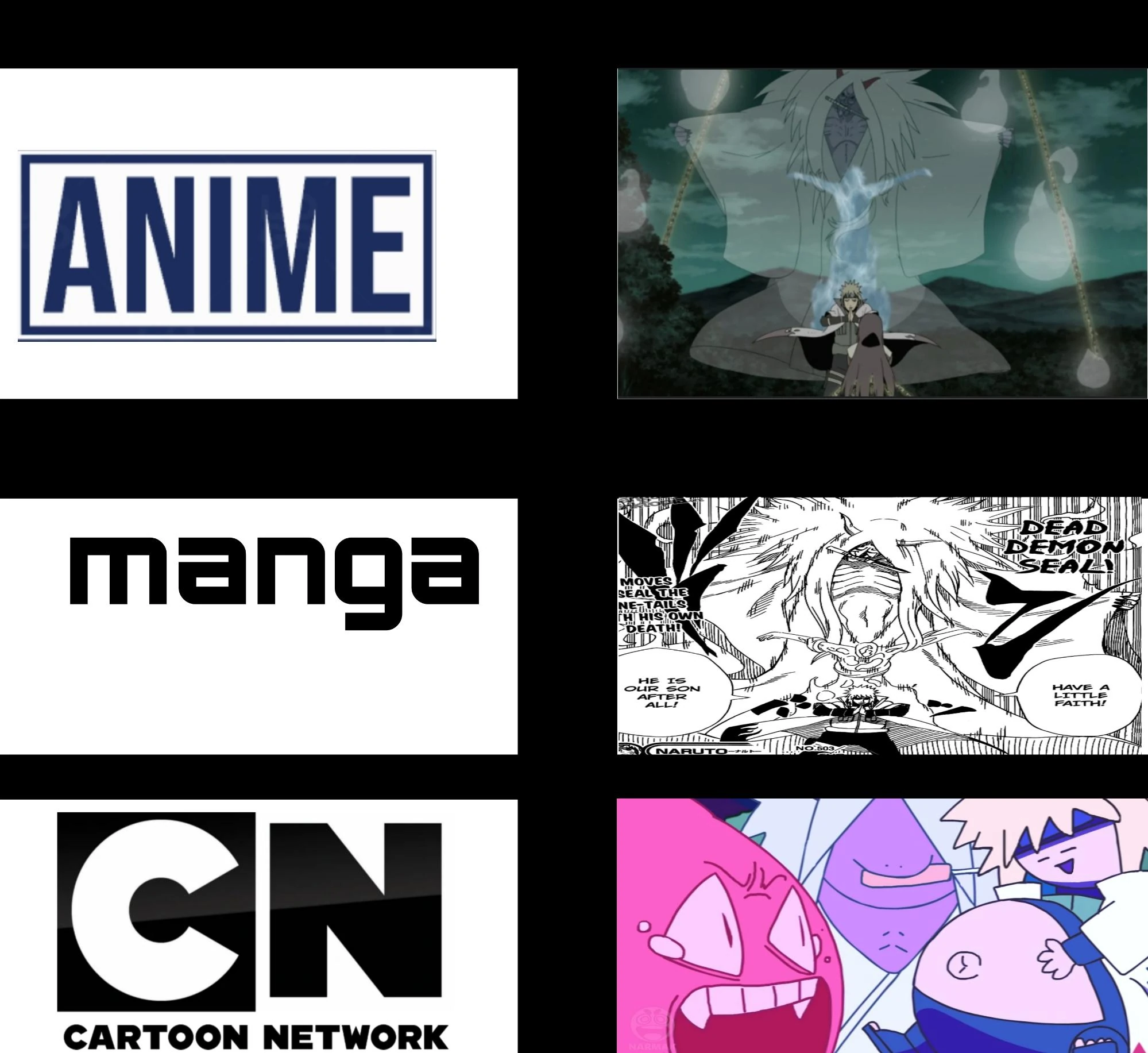 Minato seal kurama scenes with different versions | Fandom