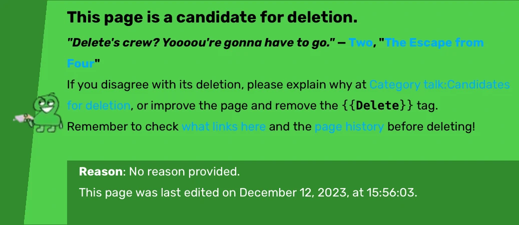 This post is a candidate for deletion | Fandom