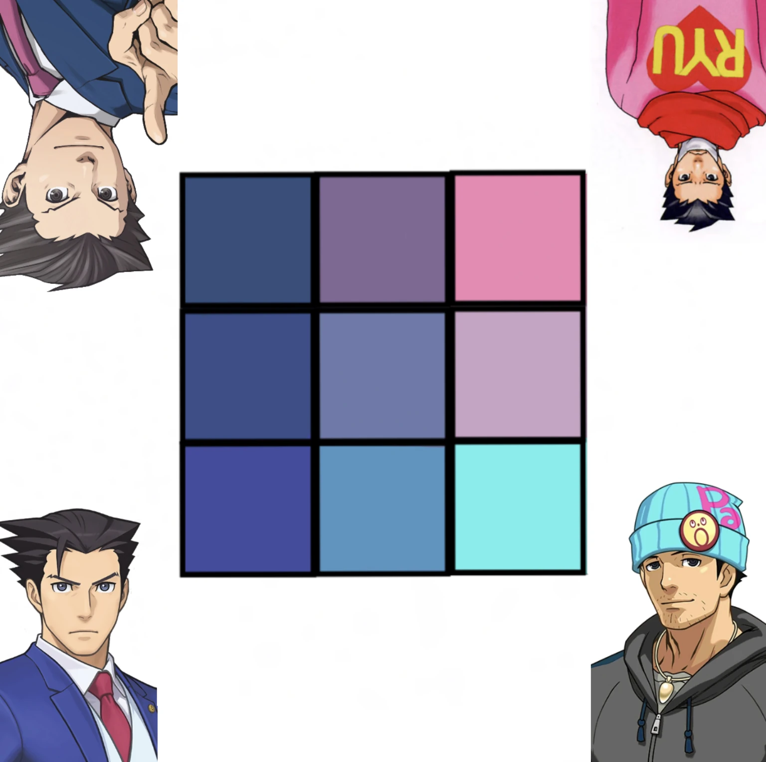 I got bored so I made an Phoenix Wright Color Palette | Fandom