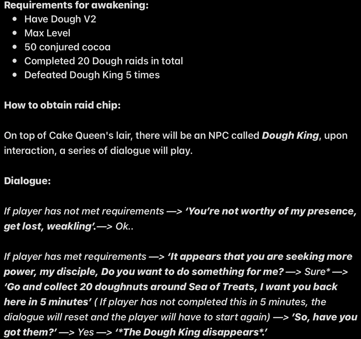 Dough V3 Concept - Obtaining Raid Chip | Fandom