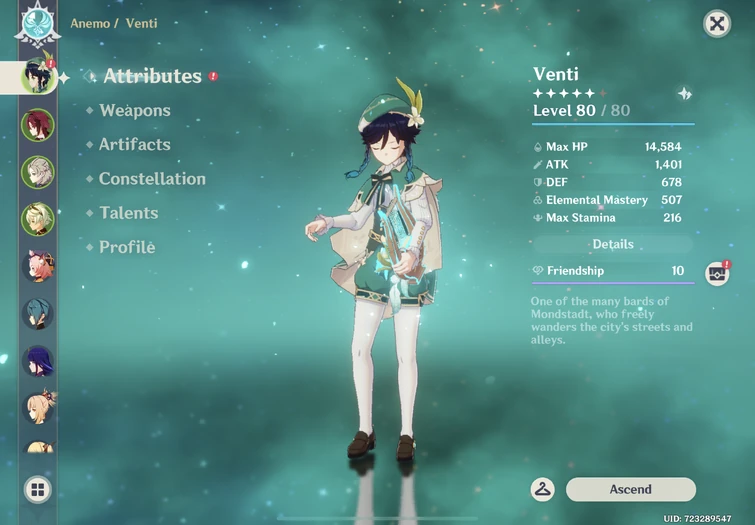 finally friendship lvl 10 with venti! | Fandom