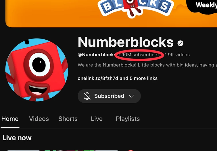 Numberblocks YouTube channel reached 10m subscribers as of now | Fandom