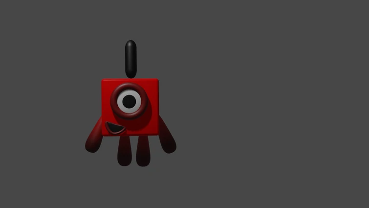 i made numberblock one in blender | Fandom