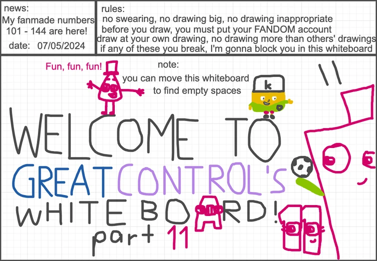 GreatControl's Whiteboard Part 11! | Fandom