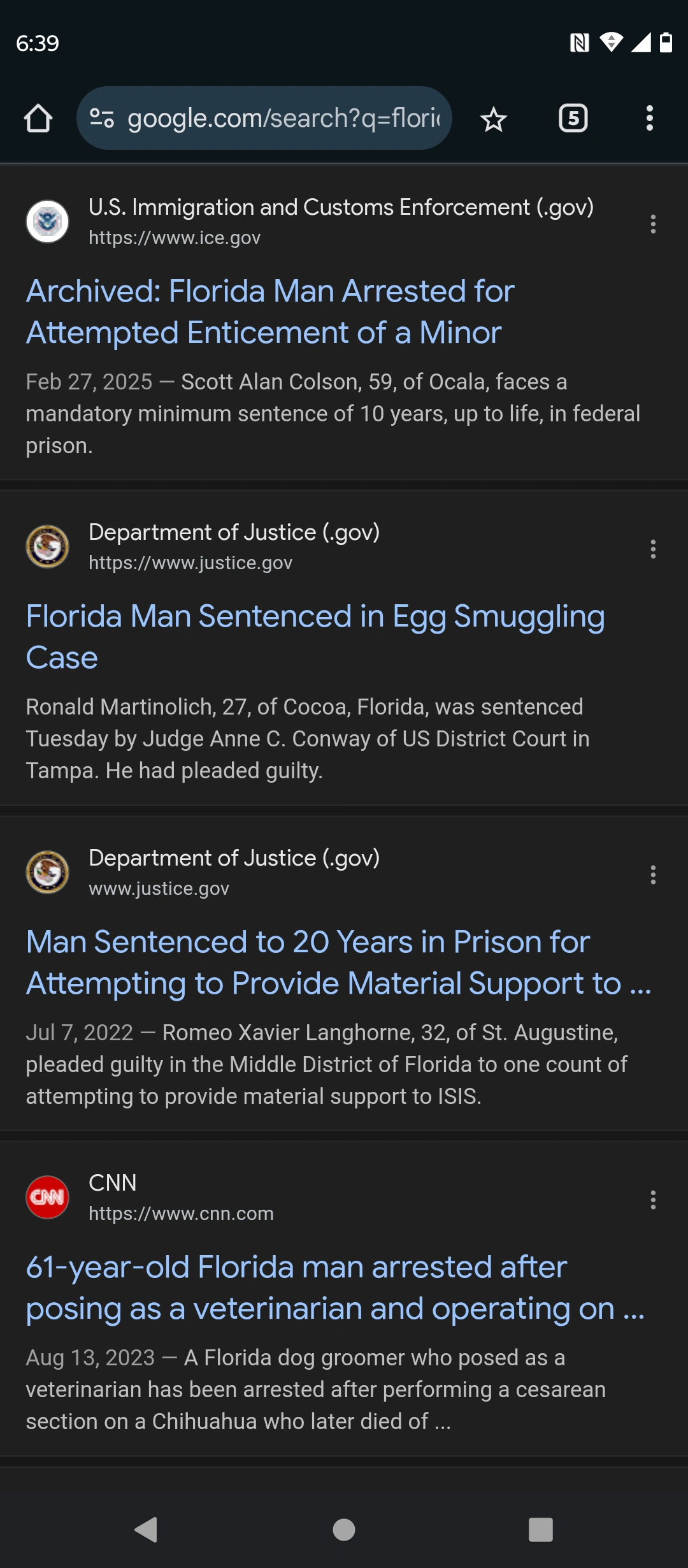 search up "florida man (date of your birthday)" and tell me what you ...