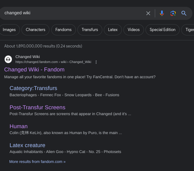 I find it finny that when you look up "Changed wiki"... | Fandom