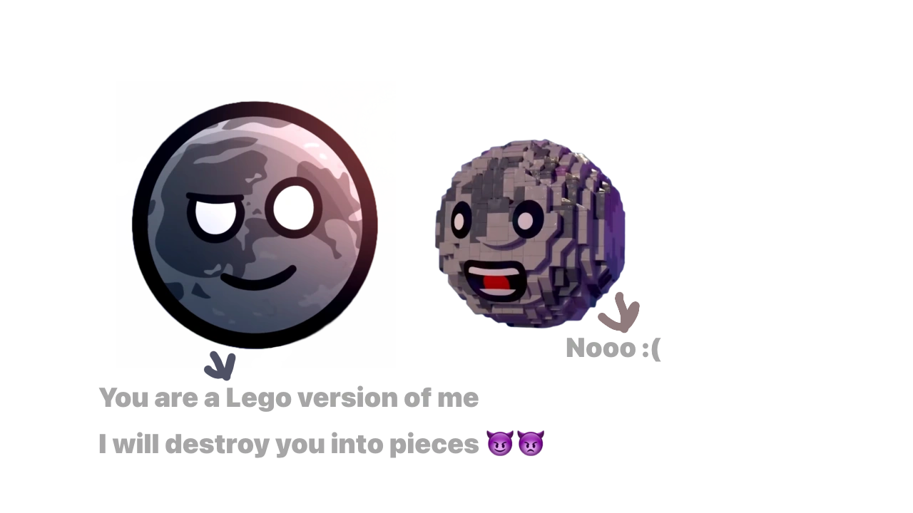 Moon (Luna) when he sees his lego version | Fandom