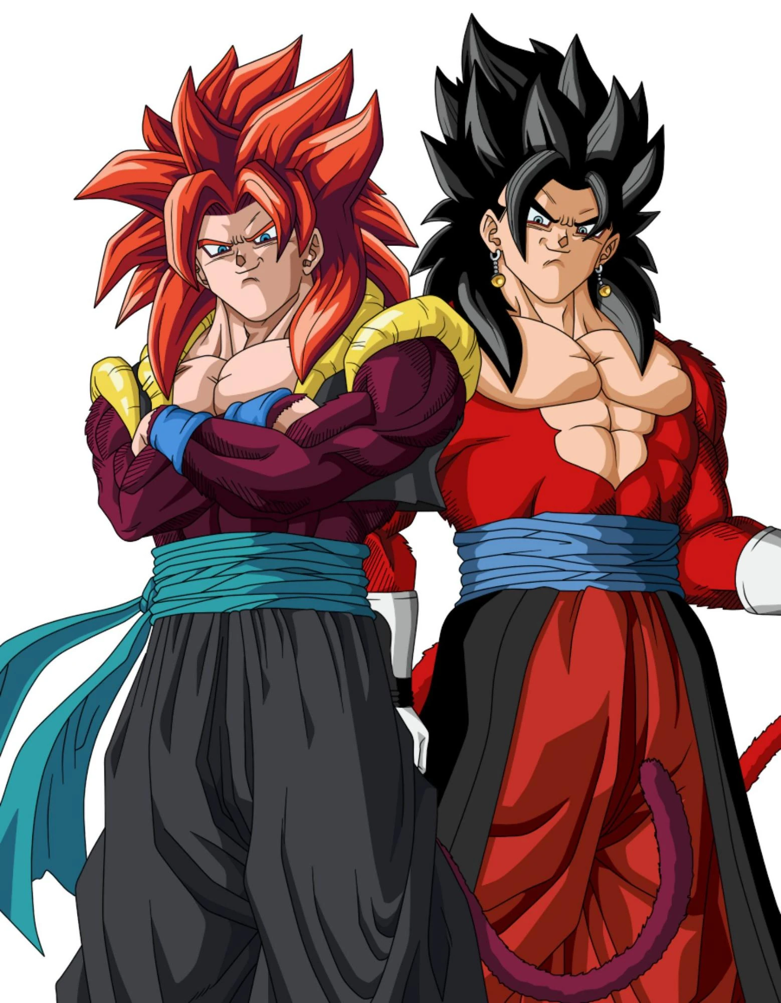 Why isn't Ssj4 Vegetto hair not red when Ssj4 Gogeta is? | Fandom