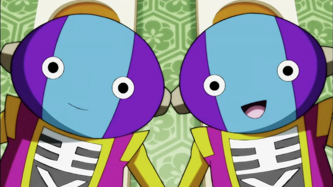 A cute shot of Grand Zeno. Both of him are looking right at you... | Fandom