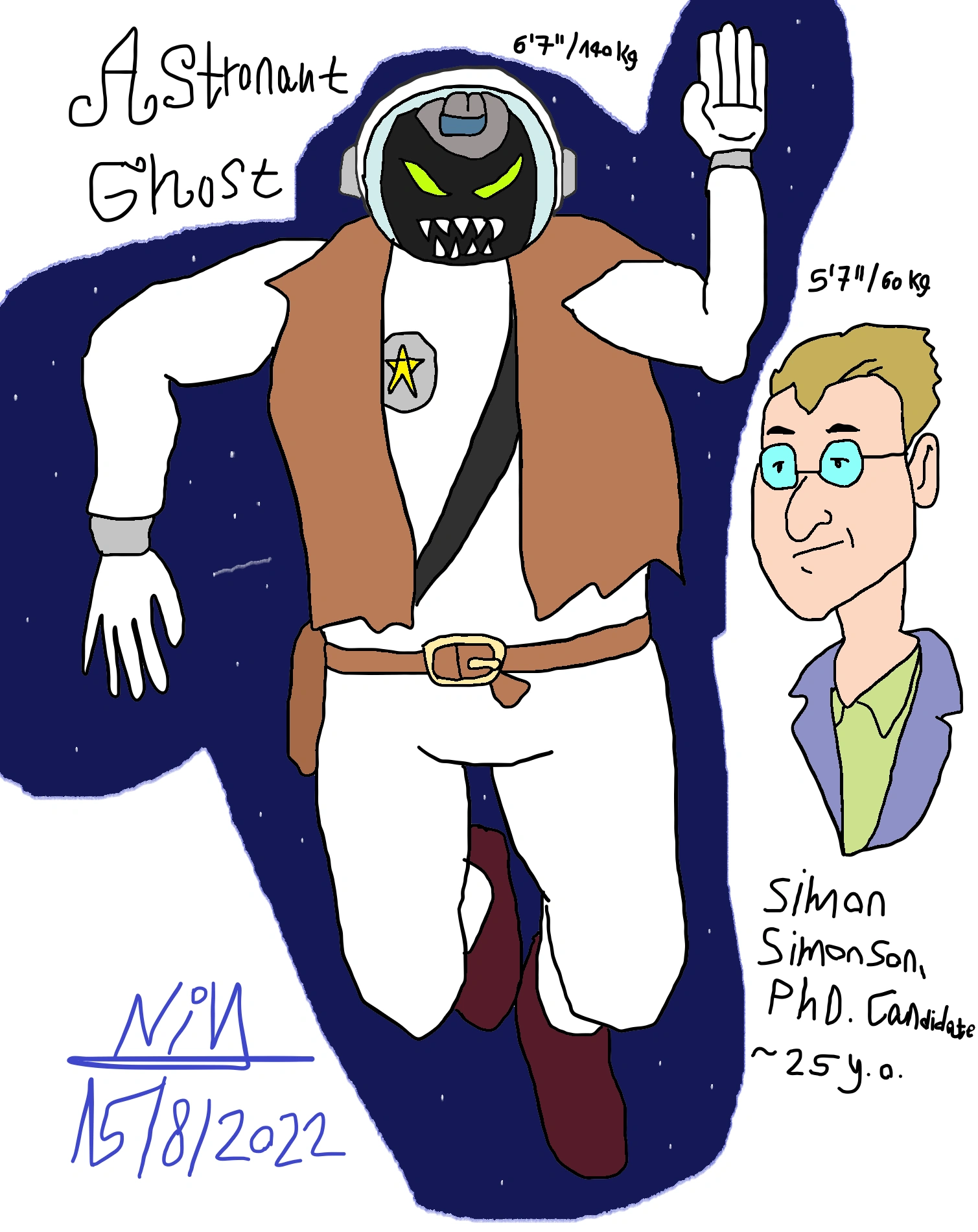 The Astronaut Ghost from "A Pup Named Scooby-Doo" and Simon Simonson ...