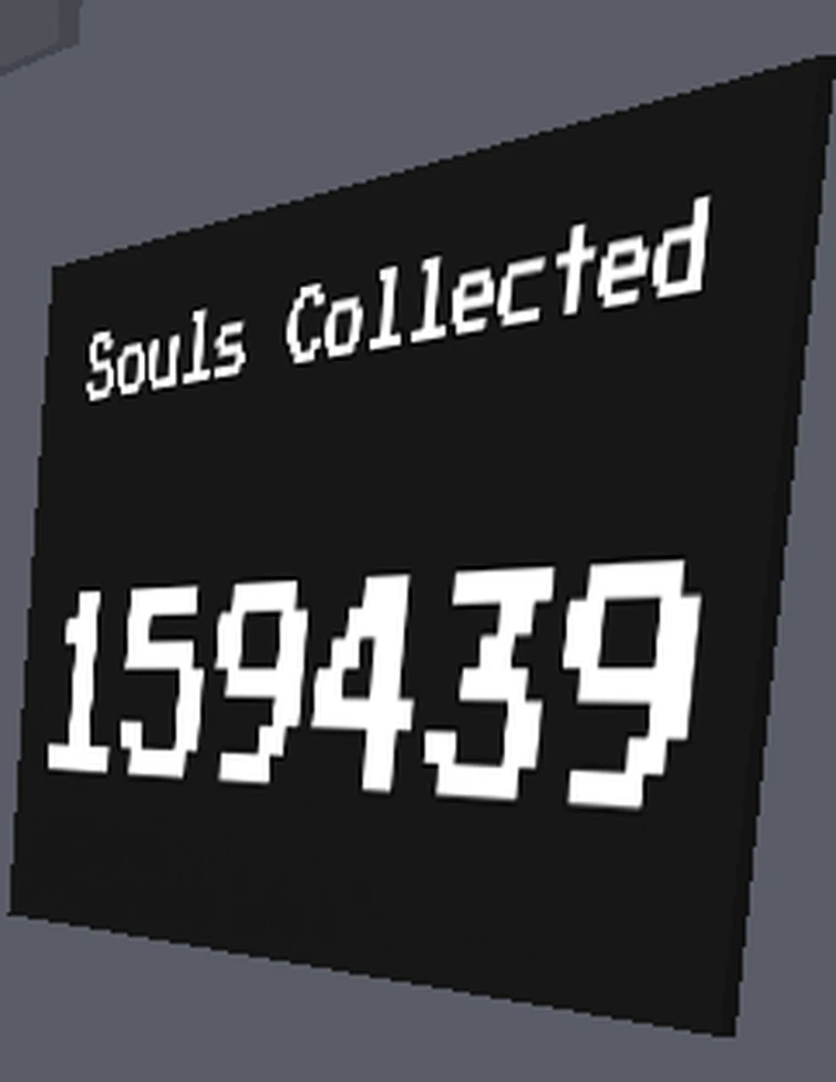 Guys in the Sentient statue room there is a sign saying souls collected ...