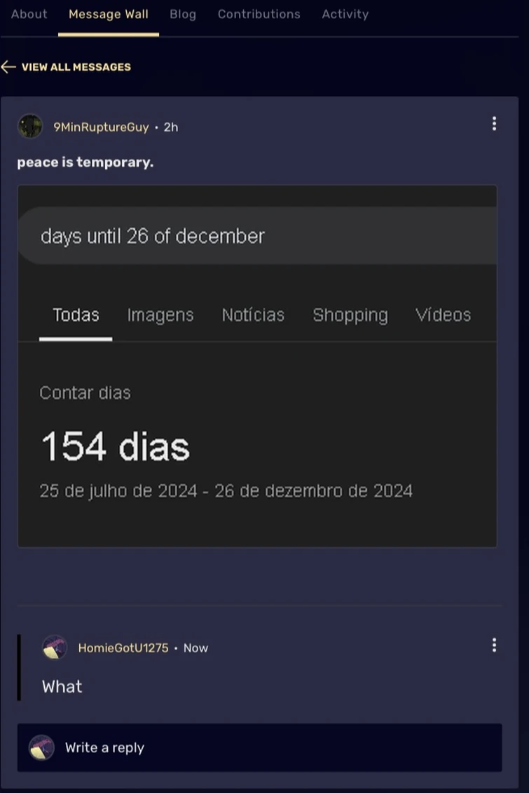 got a random message from someone on ia wiki | Fandom
