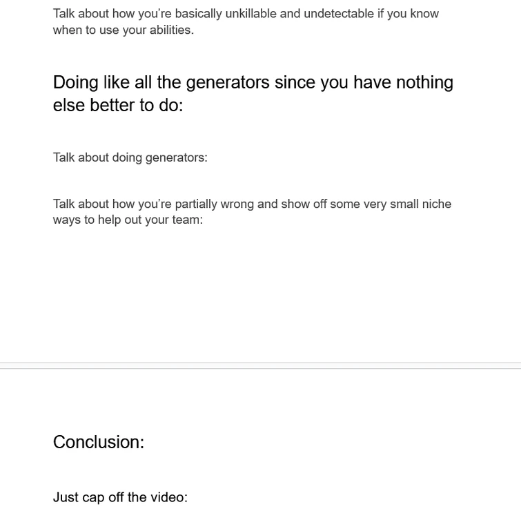 Here's a "script" I made for How it FEELS to play Noob in FORSAKEN | Fandom