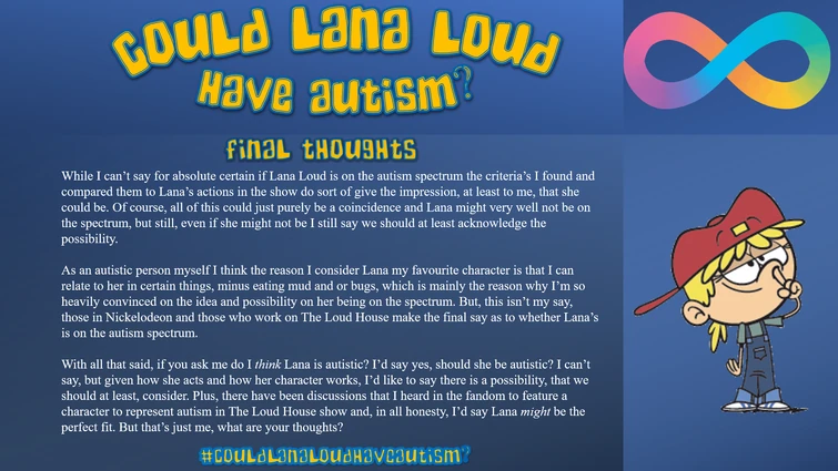 "Could Lana Loud Have Autism?" (Updated Edition) | Fandom
