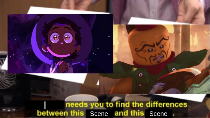 I need you to find the difference between this scene and this scene ...