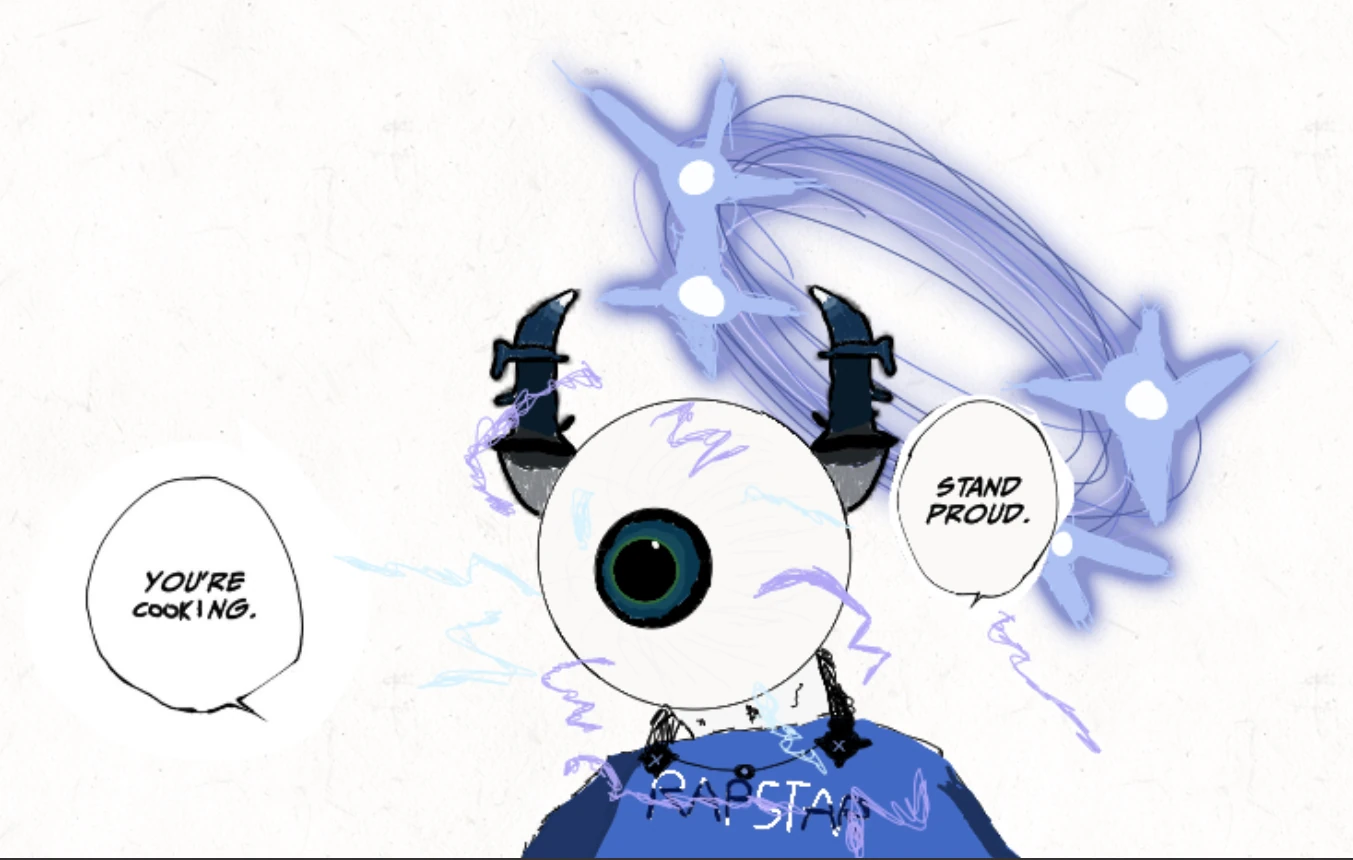 ayo chat peep the art | Fandom