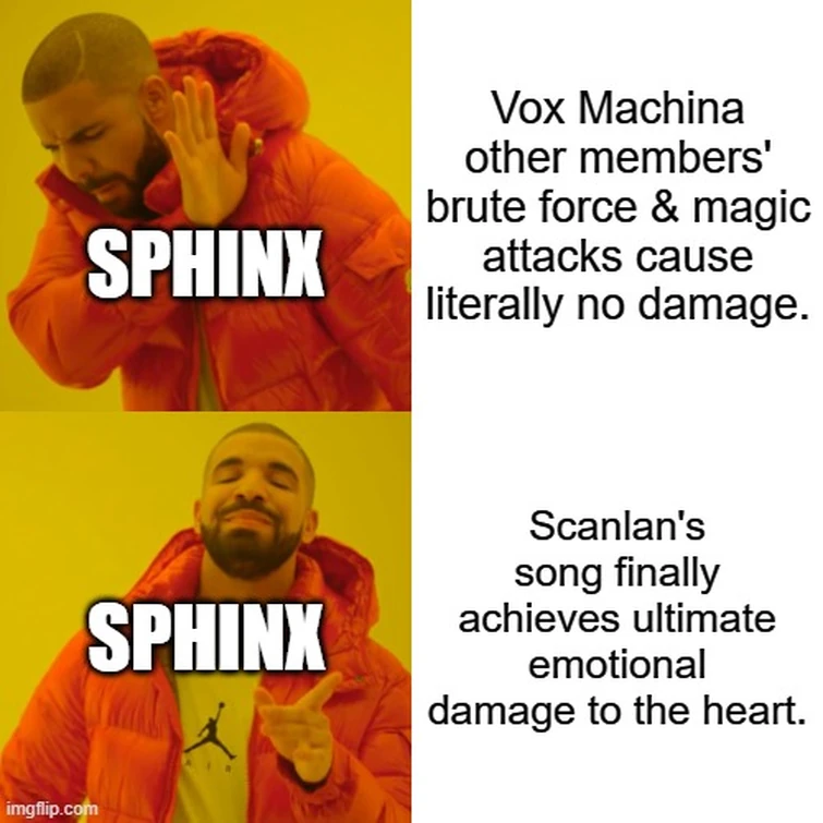 Yep that meme fits Sphinx well in the recent episode of The Legends of ...