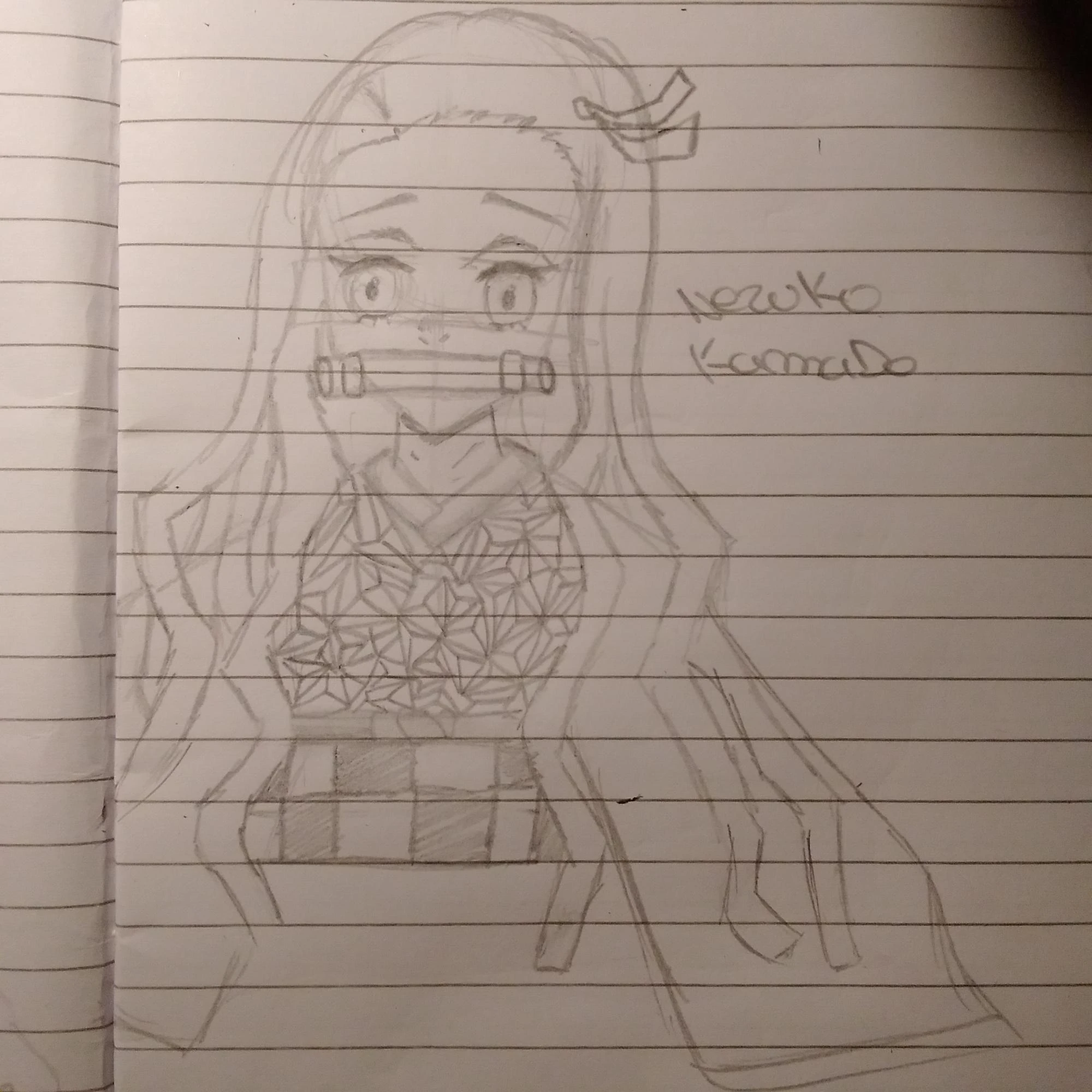 I made a nezuko kamado sketch! | Fandom
