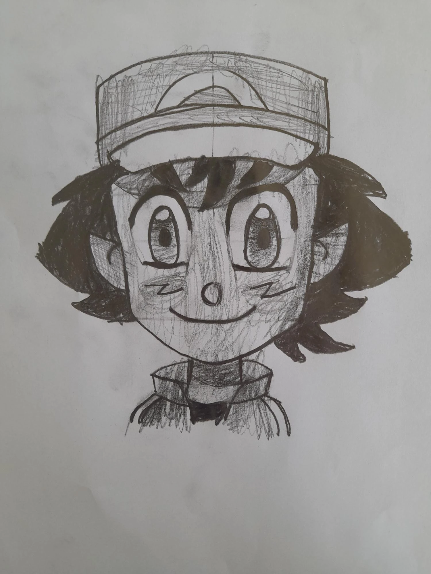 My updated sketch of Ash Ketchum | Fandom