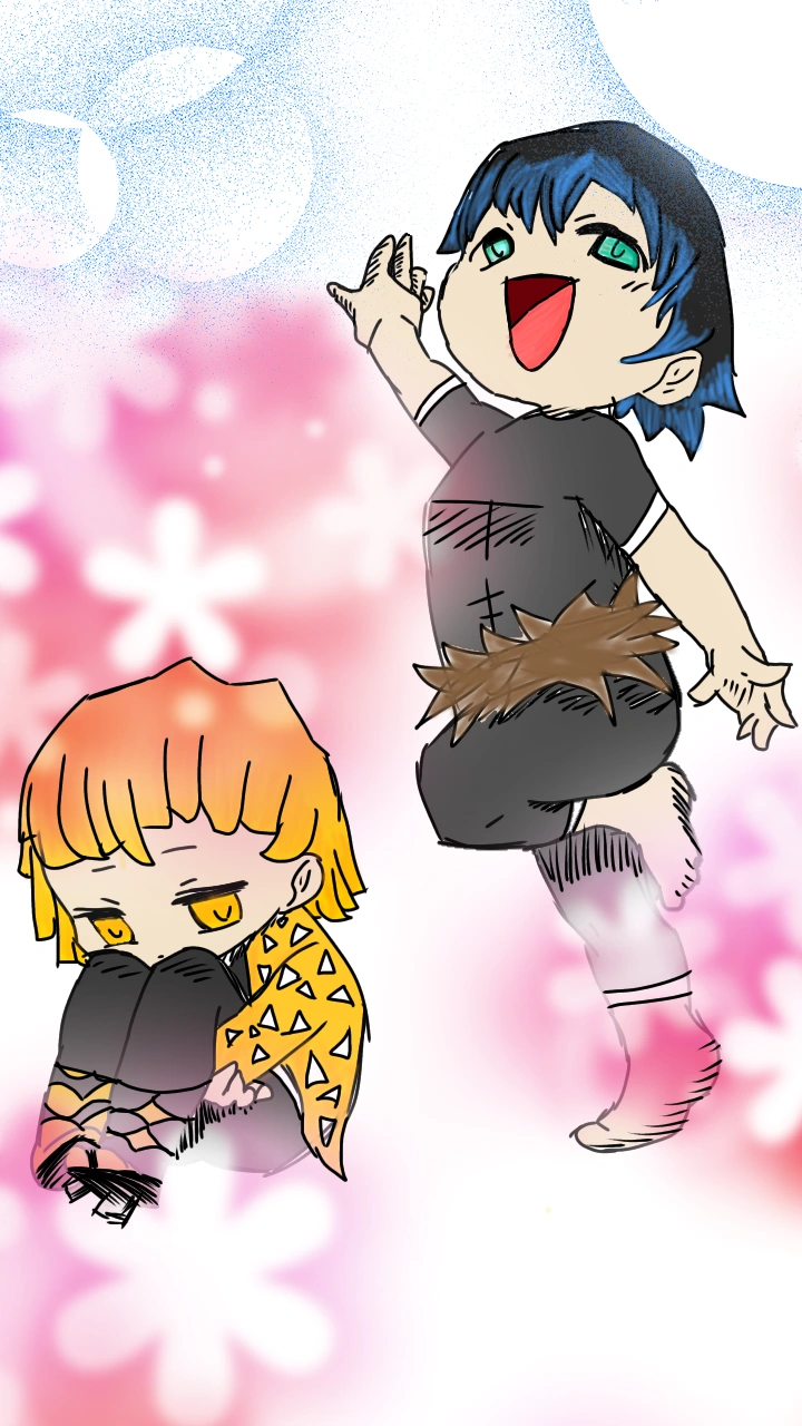 My drawing of inosuke and zenitsu | Fandom