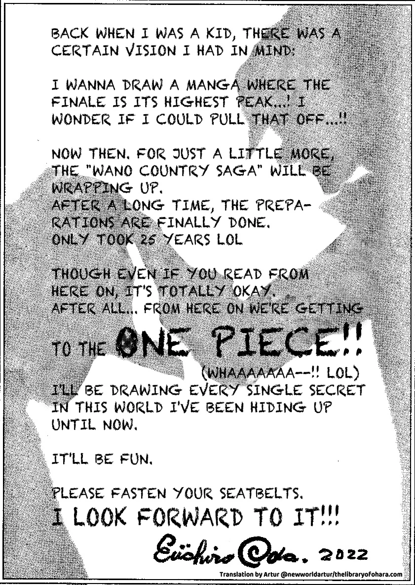Message d'Eiichiro Oda | Fandom