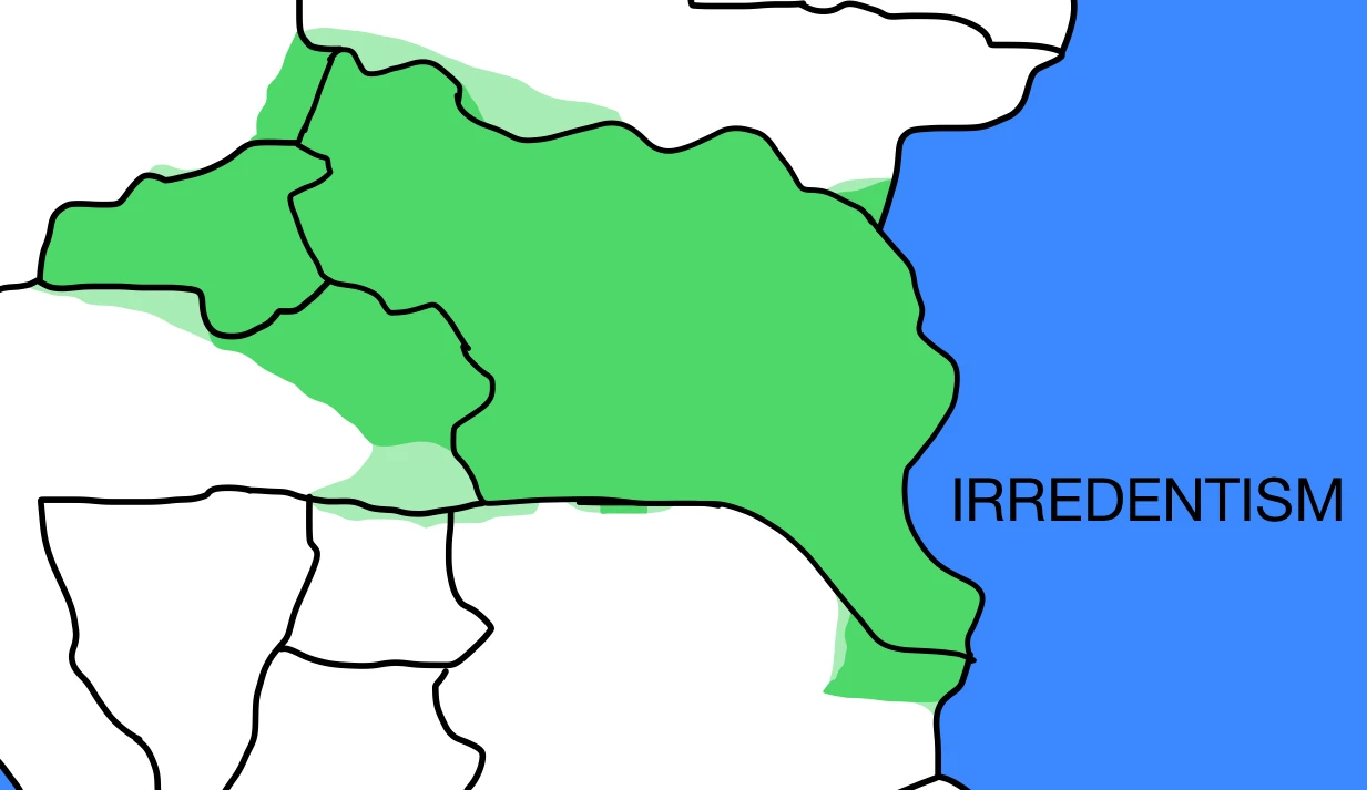 Irredentist map of Sanemitonja | Fandom