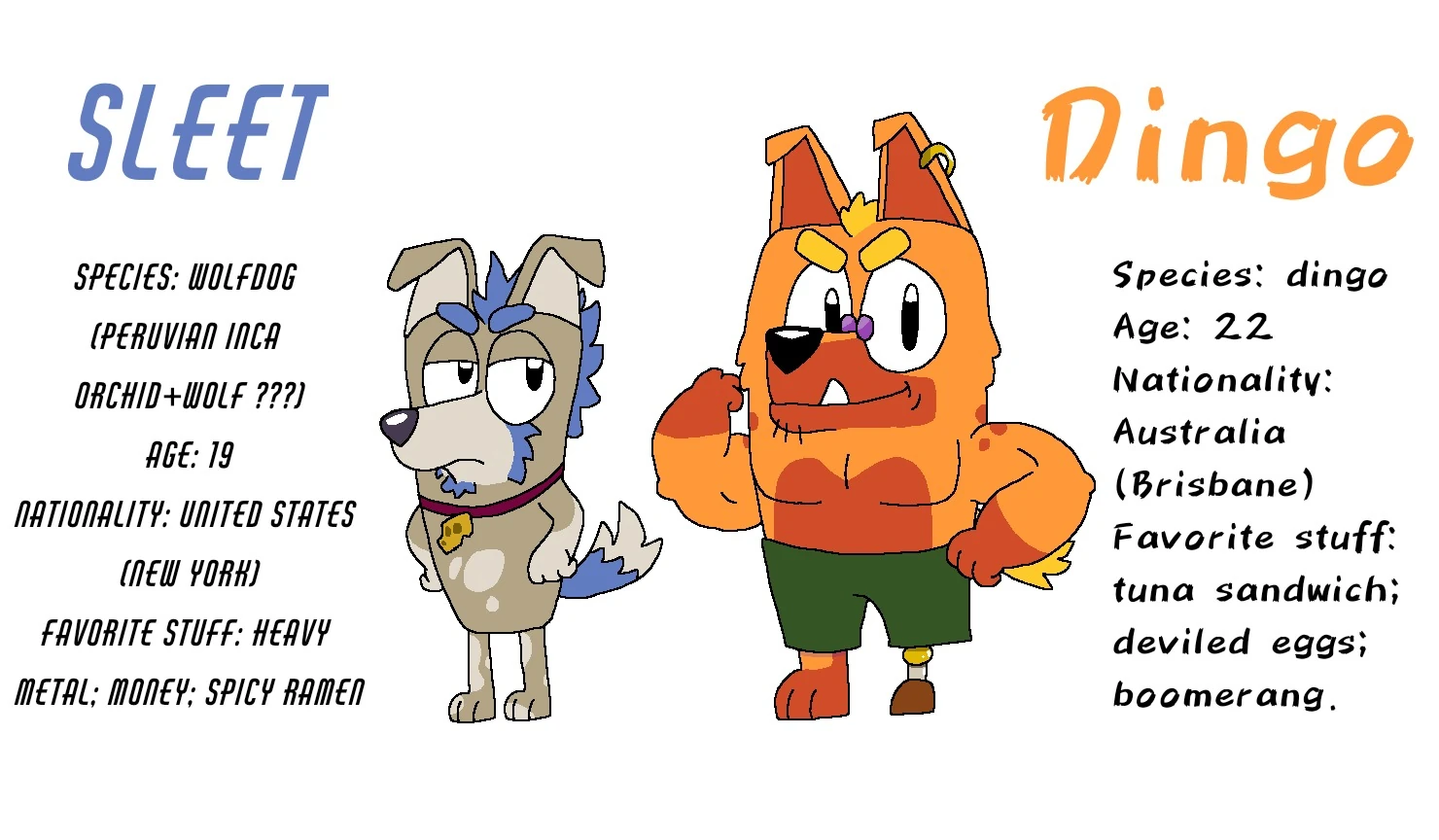 Sleet and Dingo (Bluey Style) | Fandom