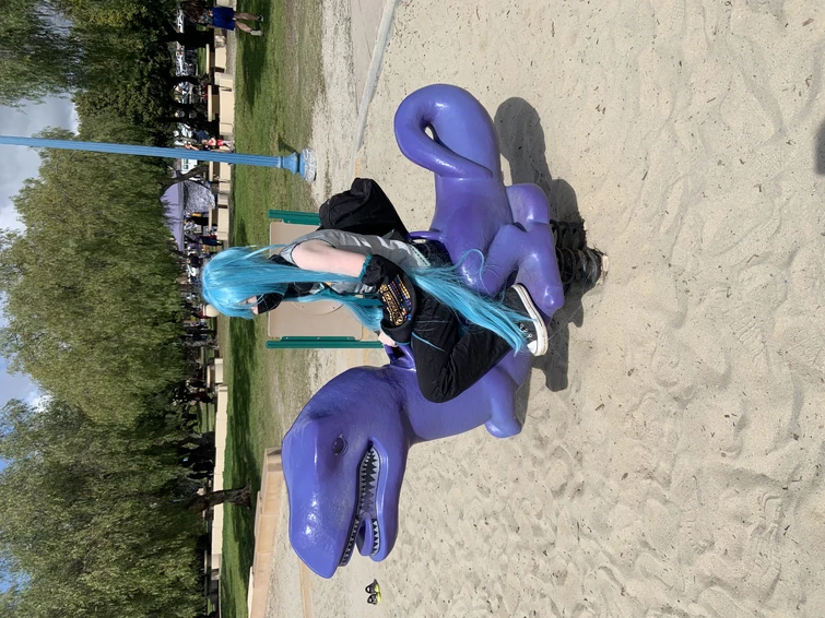 miku on the dinosaur rea | Fandom