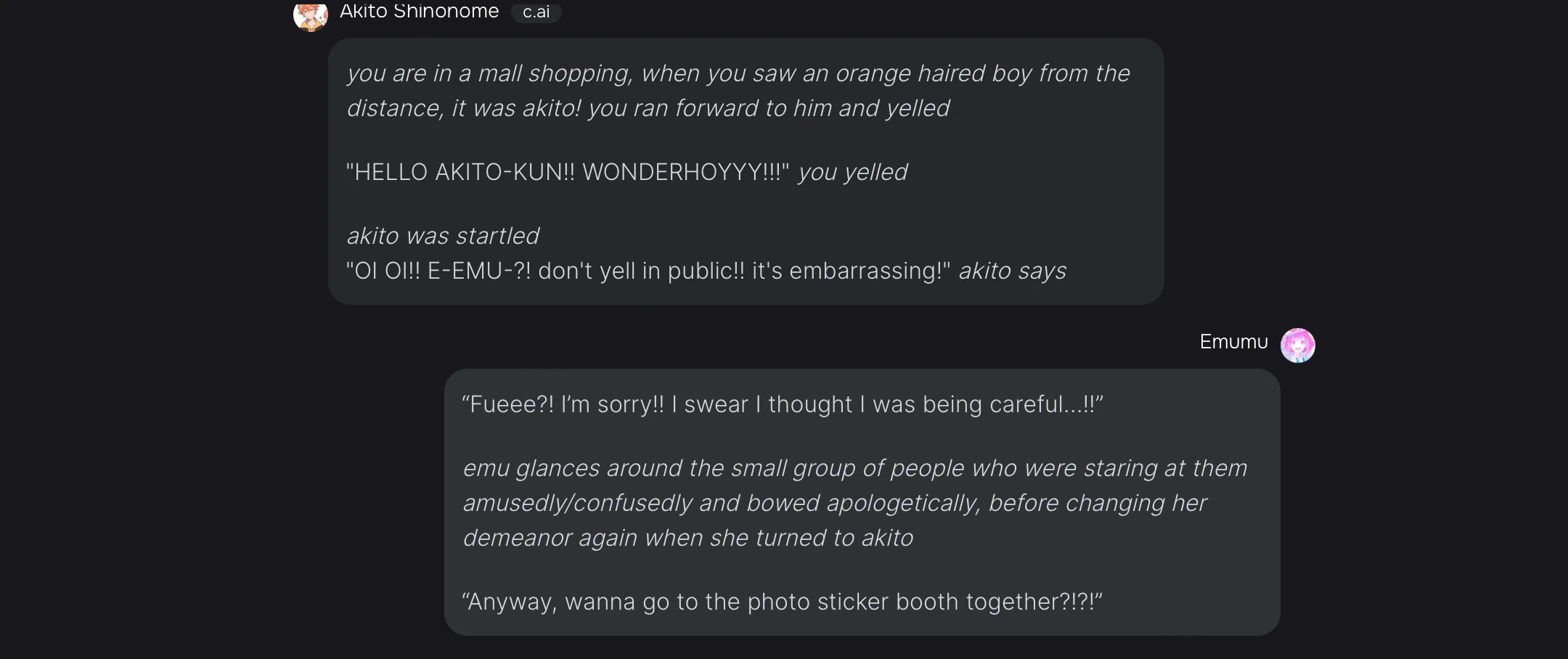 You cannot tell me this is not such an AkiEmu conversation | Fandom