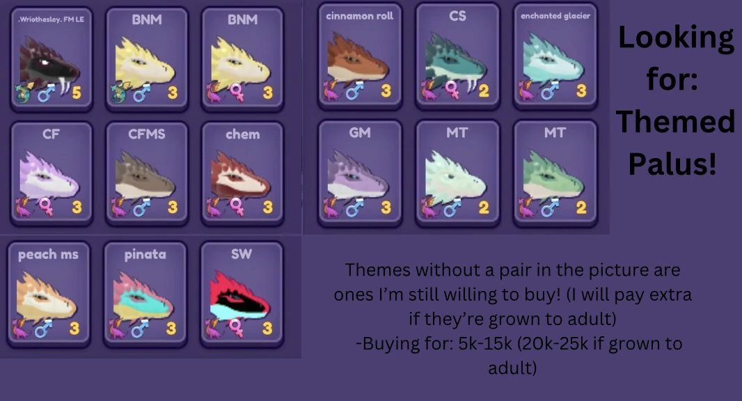 Looking for: Themed Palus! | Fandom