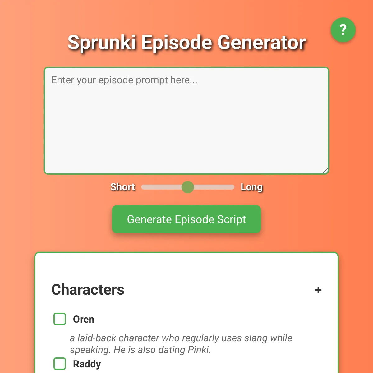 sprunki episode generator challenge | Fandom