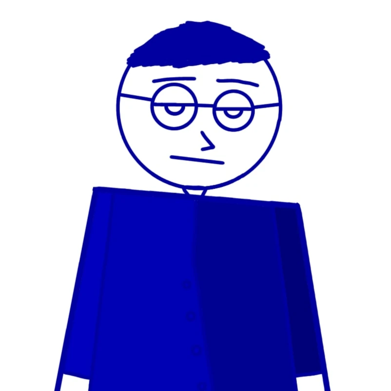 the blue glasses guy. | Fandom