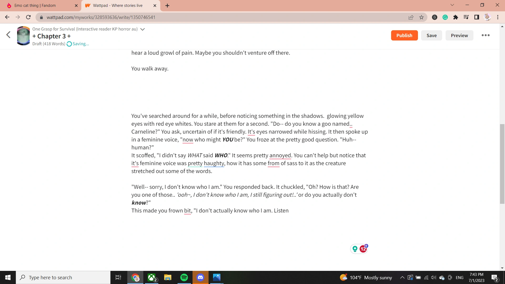 guess who decided to try grammarly!! | Fandom
