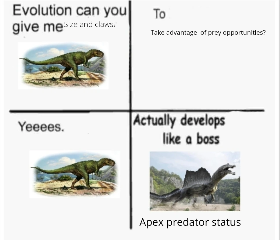 Spinosarus meme (albeit a bad one) | Fandom