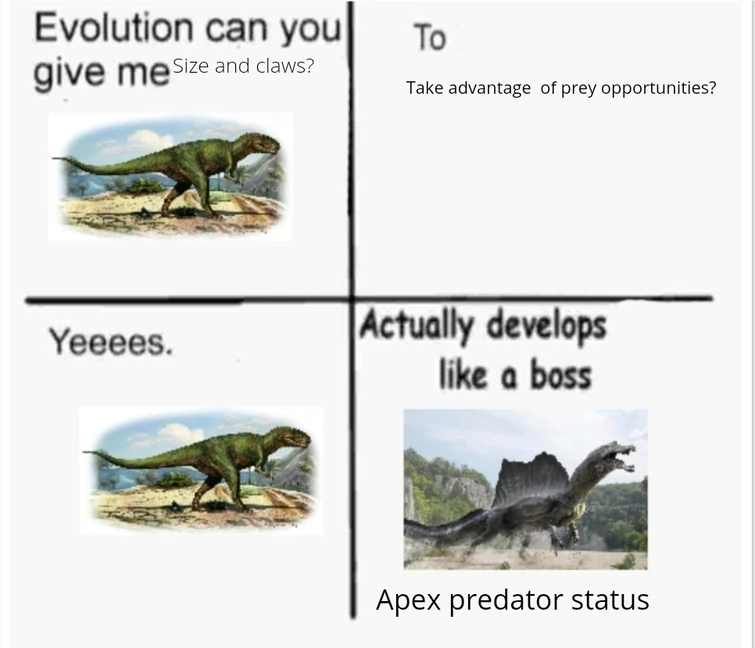 Spinosarus meme (albeit a bad one) | Fandom