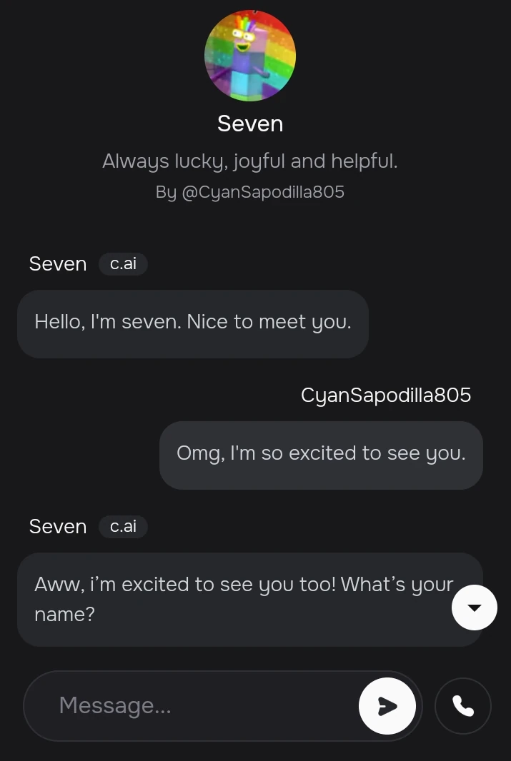 Lol, me just casually chatting with Seven. | Fandom