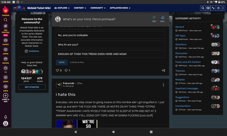 I think the double reply happened | Fandom