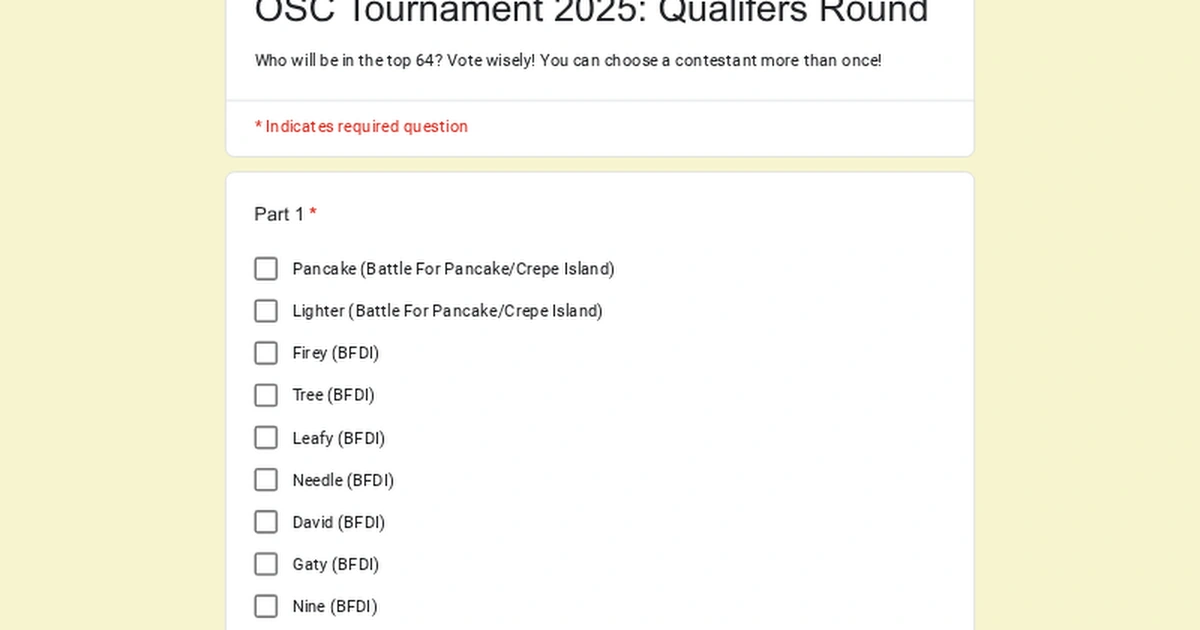OSC Tournament 2025: Qualifiers Round | Fandom
