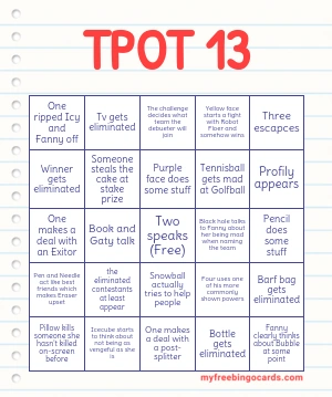 My TPOT 13 bingo | Fandom