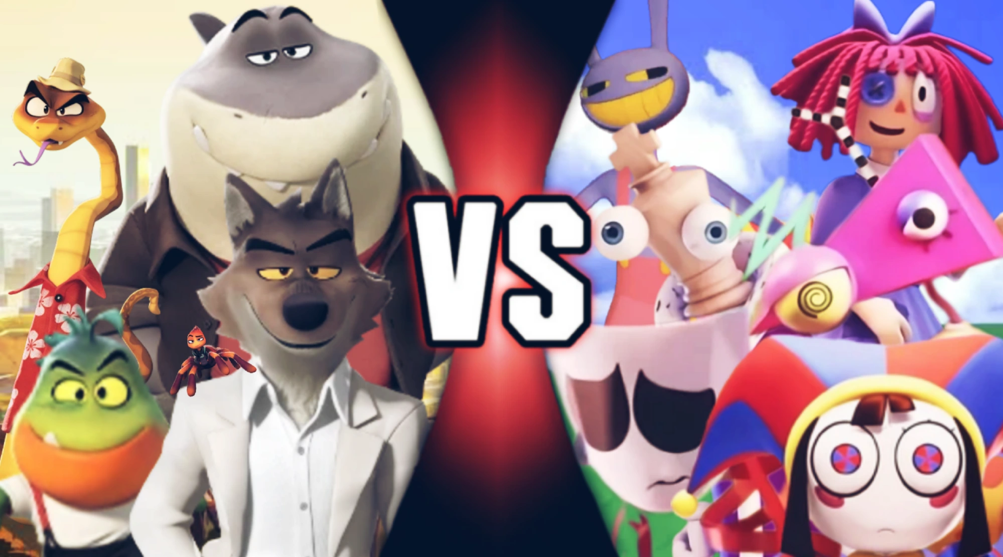 Death battle the bad guys vs the amazing digital circus (dreamworks vs ...