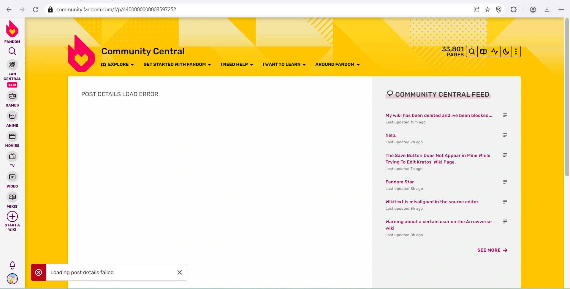 POST DETAILS LOAD ERROR | Fandom
