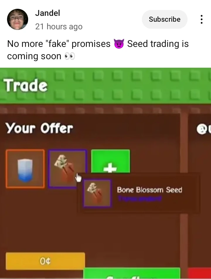 SEED TRADING COMING SOON!!! CONFIRMED BY JANDEL | Fandom