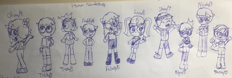 1-10 as humans | Fandom