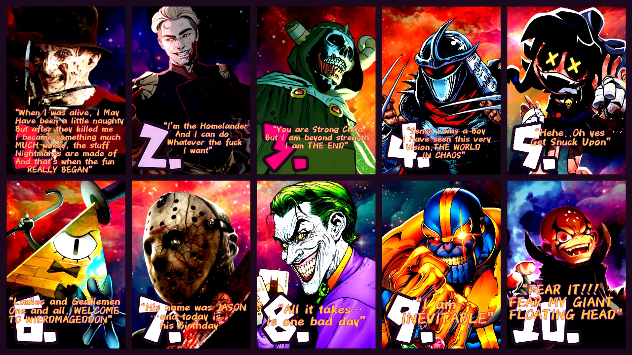MY TOP TEN FAVORITE VILLAINS OF ALL TIME | Fandom