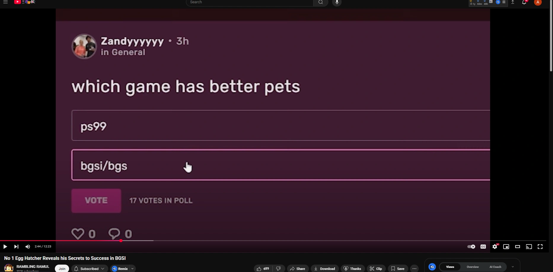 my poll on which pet designs are better was in a rambling ramuel video ...