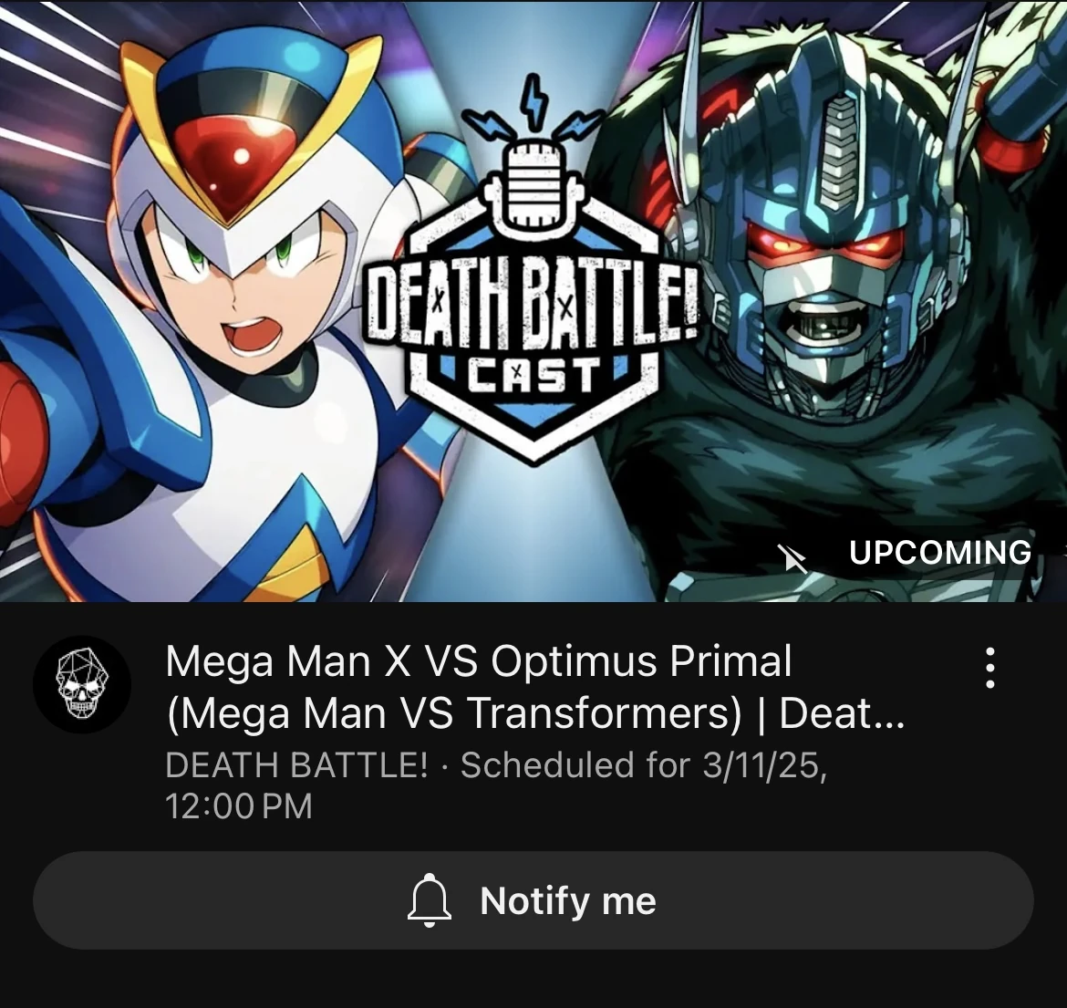 The next death battle cast is Mega Man X vs Optimus Primal, any ...