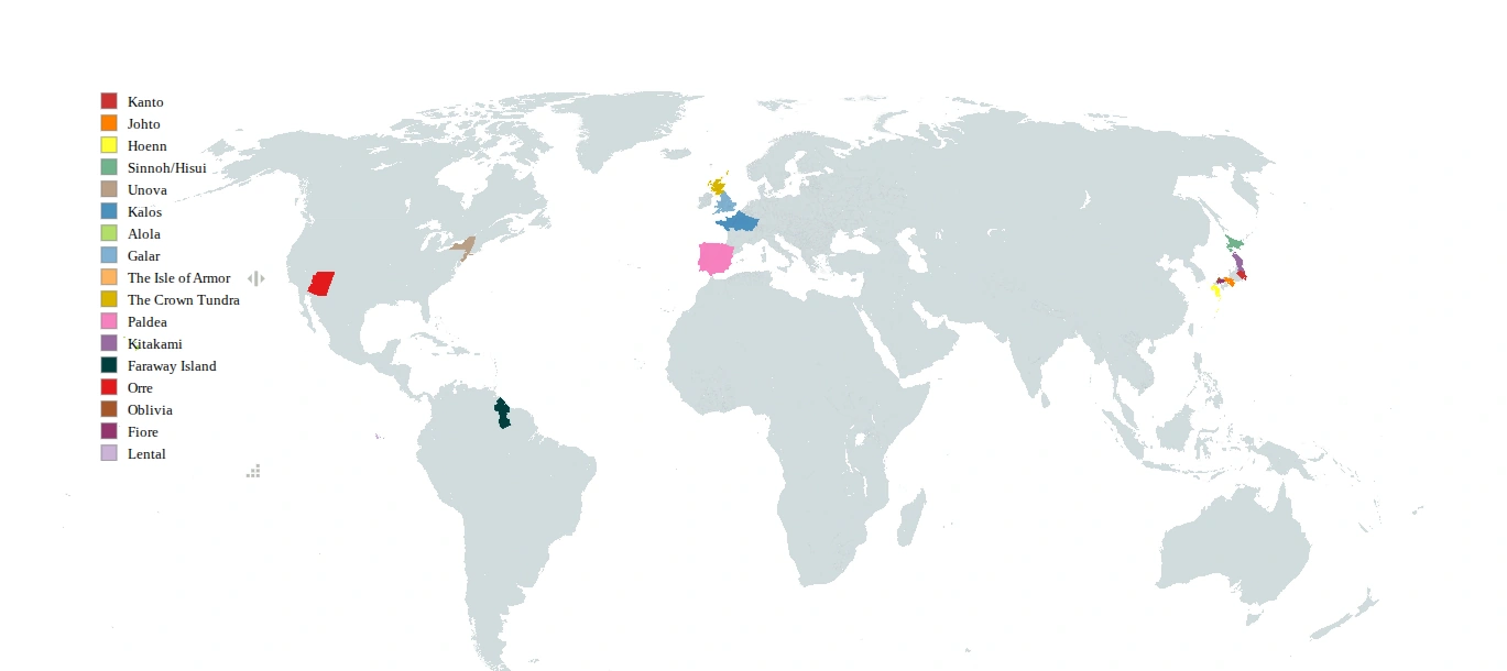 Pokemon to real life world map | Fandom