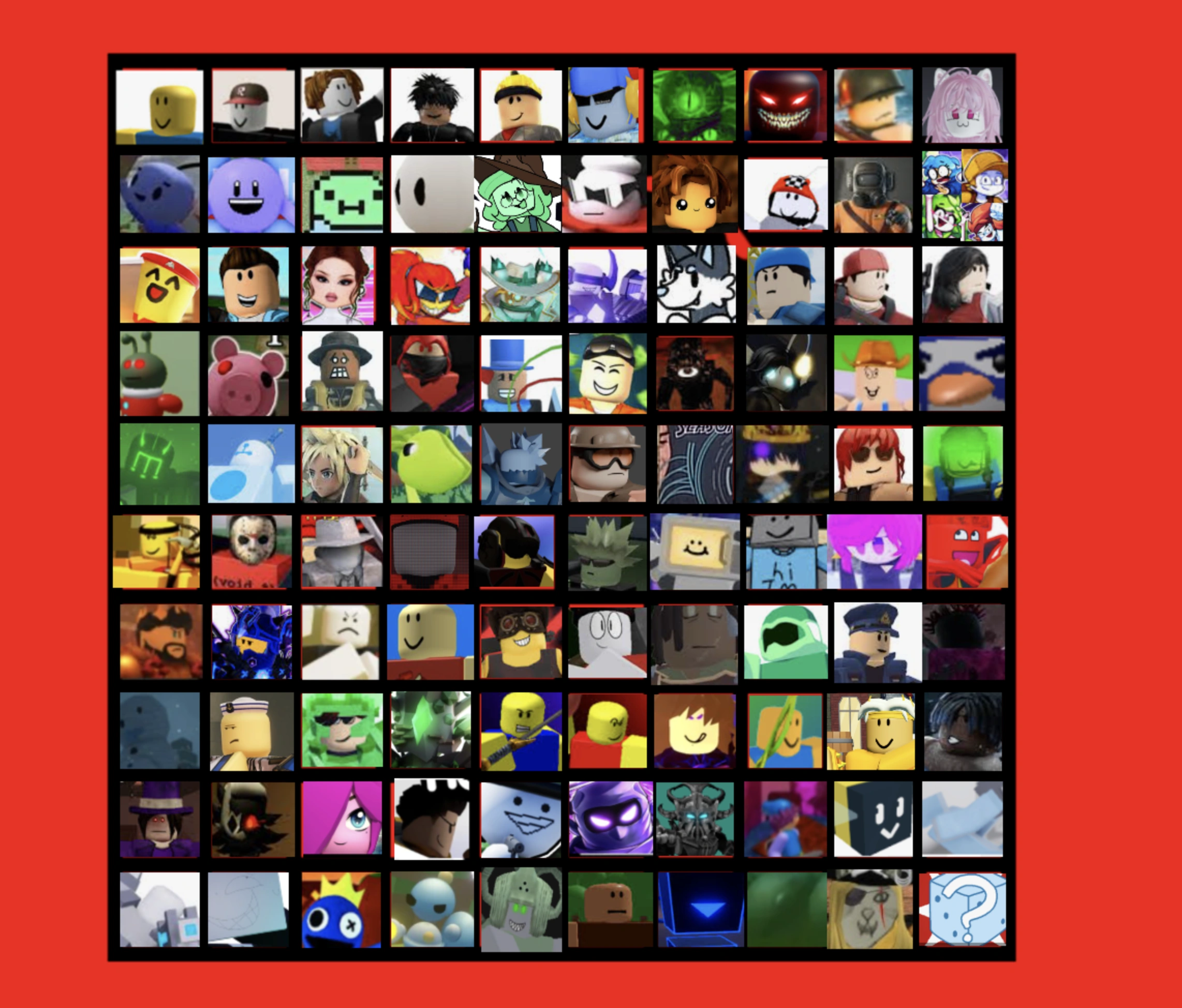 name every roblox character and youtuber in this image | Fandom