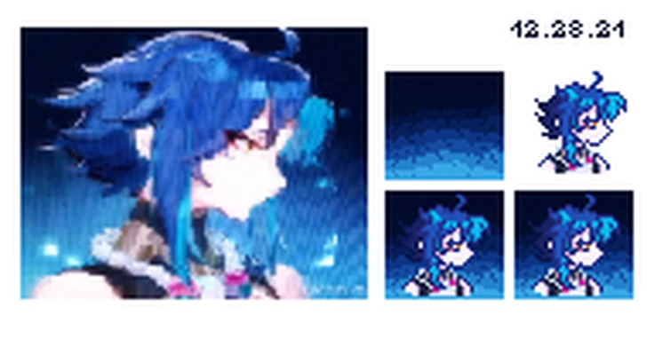 I drew some xiao pixelart | Fandom